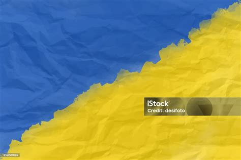 희미한 구겨진 종이 질감 벡터 배경 우크라이나 국기 색상 부드러운 퇴색 번진 스프레이 페인트 색상 스타일 배경 벽지 얼룩진