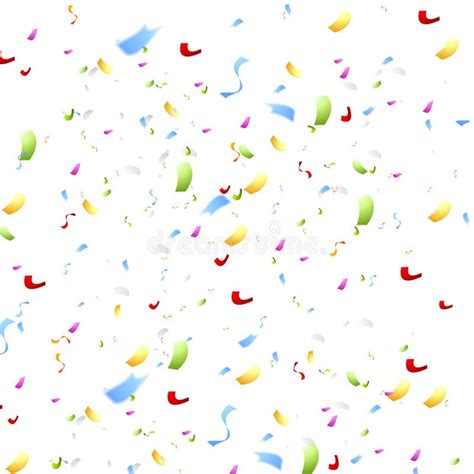 Яркий сияющий Confetti на белой предпосылке Иллюстрация вектора