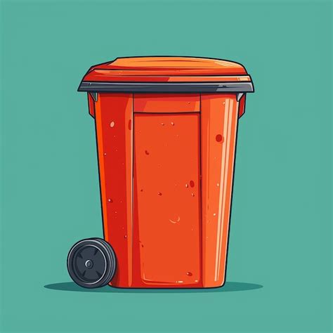 Bin Cartoon Vector Icon Illustration Premium Ai Generated Image