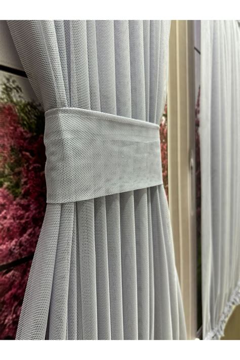 Elision Home Lila Kelebek Briz Çubuklu Perde Mutfak Kapı Pencere Içi