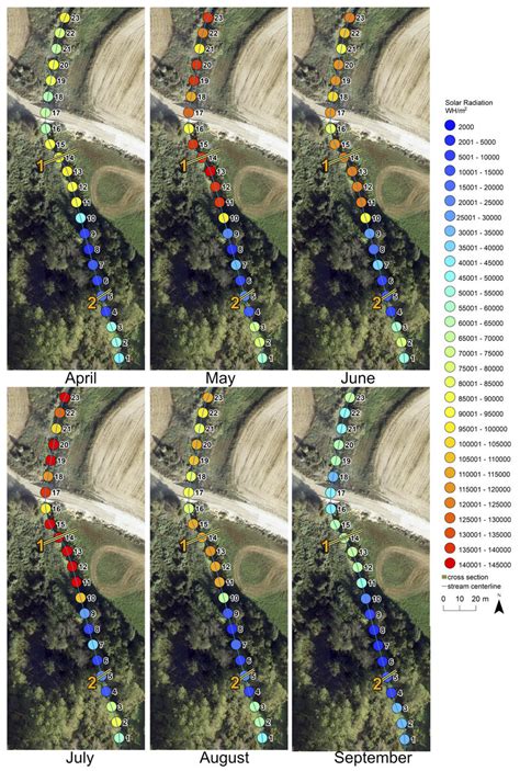 Distribution Of Total Solar Radiation Wh•m −2 Reaching The Substrate Download Scientific