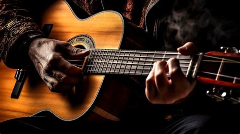 Premium Ai Image Old Man Playing A Guitar