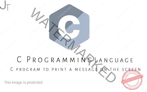 c program to print a message on the screen just tech review