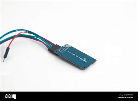 Rear View Of A Microsd Card Reader Module With Its Connecting Cable