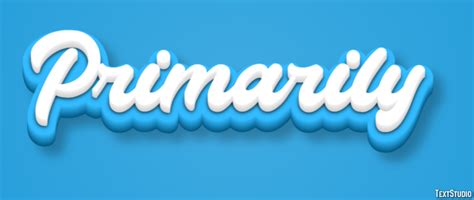 Primarily Text Effect And Logo Design Word