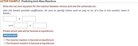 Solved Write The Net Ionic Equation For The Reaction Between Chegg