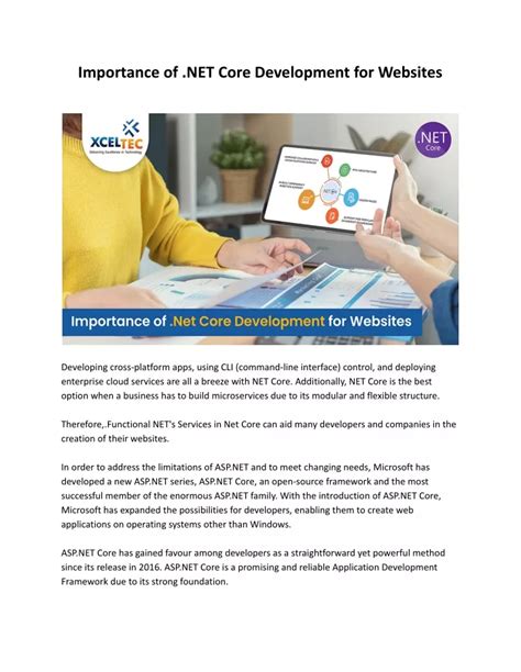 Ppt Importance Of Net Core Development For Websites Powerpoint