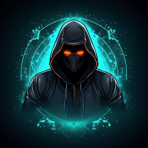 Premium Photo Logo With A Hooded Hacker