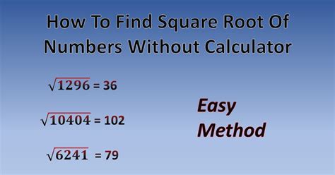 How To Find Square Root Of Numbers Without Calculator VedasMaths