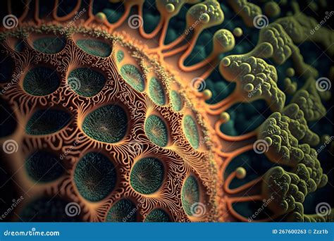 Abstract Biological Close Up Full Frame Macro Background Neural