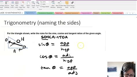Trigonometry Naming The Sides Youtube