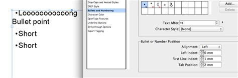 Alignment Is There A Way To Align Bullet Point Indent In InDesign Paragraph Styles Graphic