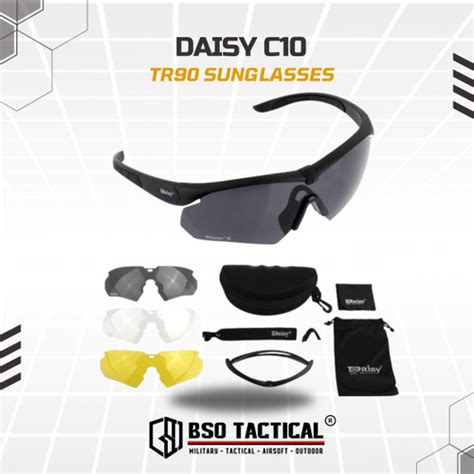 Jual Kacamata Outdoor Daisy C10 Tactical Sun Glasses Tr90 Frame 3 Lens Kota Tangerang Bso