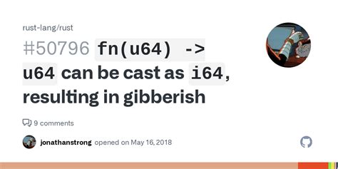 `fnu64 U64` Can Be Cast As `i64` Resulting In Gibberish · Issue