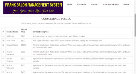 Github Fahimweblogicandcybertechnologiesmen Salon Management System