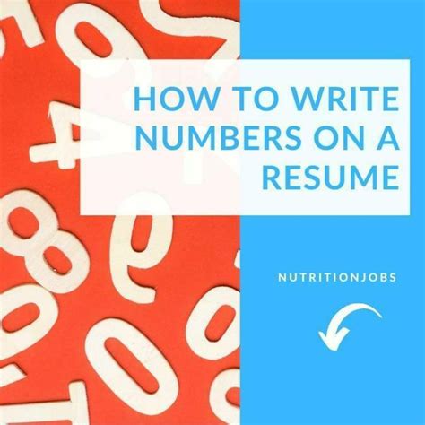 How To Write Out Numbers On A Resume Nutritionjobs