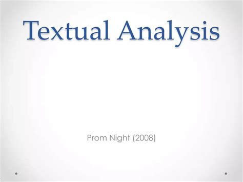 Textual Analysis Ppt