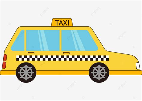 出租車黃色卡通 計程車 的士 出租車素材圖案，psd和png圖片免費下載