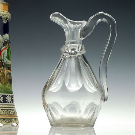 19th Century Cut Glass Claret Jug C1840 Tableware Exhibit Antiques