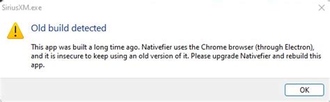 SiriusXM App Old Build Detected Error Issue 61 Kelyvin Google