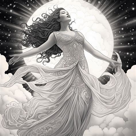 Premium AI Image There Is A Woman That Is Flying In The Sky With A Kite Generative Ai