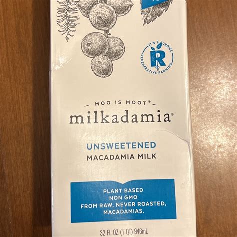 Milkadamia Unsweetened Macadamia Milk Reviews Abillion