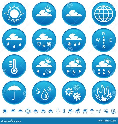 Weather Symbols In 3d Cartoon Vector 54323401