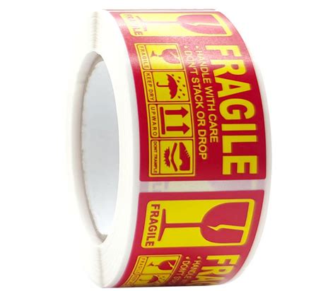 Fragile Warning Mark Sticker Scratch Resistant Careful Handling Fragile
