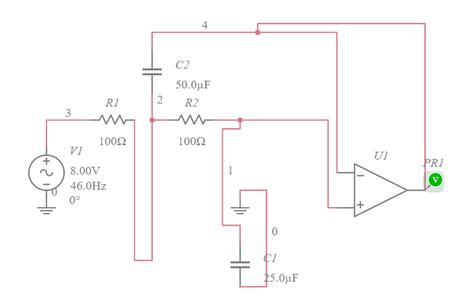 2nd Order Low Pass Filter Multisim Live