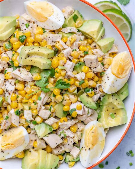Easy Chicken Avocado Corn Salad Healthy Fitness Meals