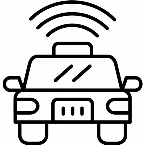 Smart Car Autonomous Autopilot Technology Icon Icon Download On
