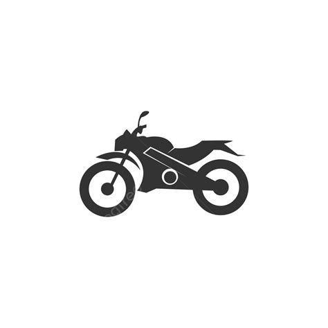 Motorcycle Icon Logo Design Silhouette Transportation Motorbike Vector