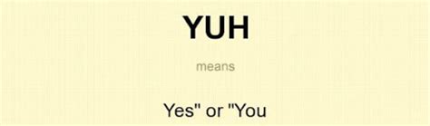 What Does YUH Mean In Text Texting Io