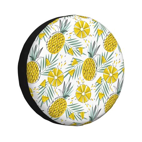 Spare Tire Cover Cute Delicious Pineapple Waterproof Trailer Tire