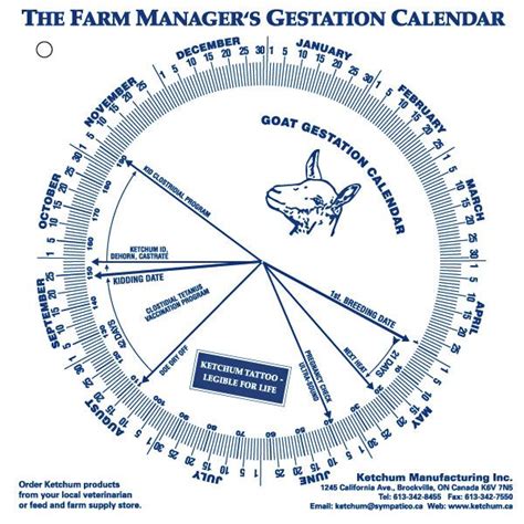 Ewe Gestation Calendar Printable Calendars AT A GLANCE
