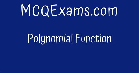 Polynomial Function