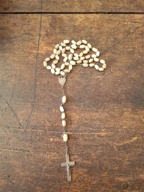 ANCIEN CHAPELET NACRE Et Argent EUR 12 00 PicClick FR