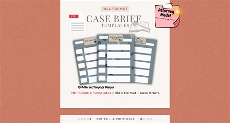 Case Brief PDF Fillable Templates IRAC Method For Law Babe Case Briefs L S And Law Babes