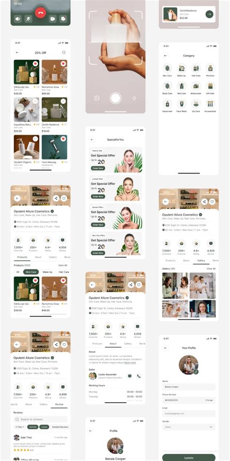 Beauty And Cosmetic Product Shop Mobile App Uiux Design App Design