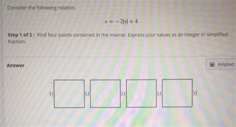 solved consider the following relation step 1 of 2 find