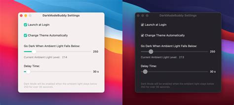 DarkModeBuddy Automatic Light And Dark Mode Switching Based On Ambient Light MacStories