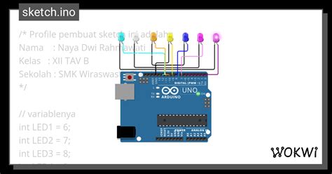 Naya Running Led Wokwi Esp32 Stm32 Arduino Simulator