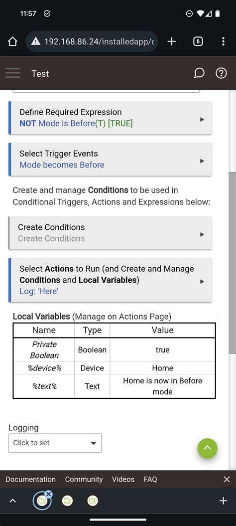 Required Expression Vs Conditional Action 📐 Rule Machine® Hubitat
