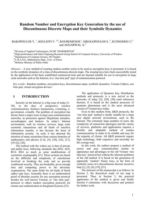 Random Number And Encryption Key Generation By The Use Of Cag