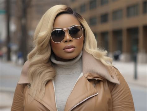 Premium Ai Image Confident Plus Size Woman Rocking Her Journey