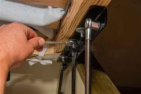 Master Furniture Assembler Assembles Furniture By Screwing Fittings
