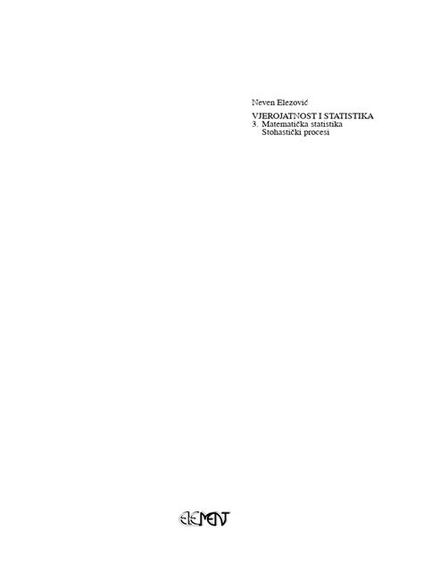Matematicka Statistika I Stohasticki Procesi Pdf