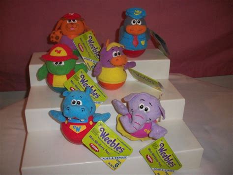 Playskool Weebles Mini Pals Stuffed Plush Tibby Diddy Demby Pendelton Nwt Rare 1821012277