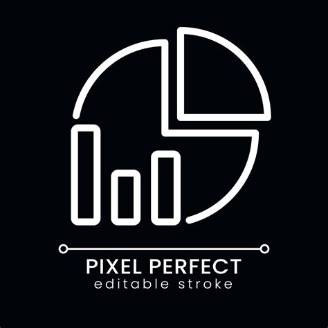 Pie Chart Pixel Perfect White Linear Icon For Dark Theme Data Analysis