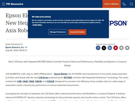 Epson Expands 6 Axis Robot Lineup Abil Hakim Posted On The Topic Linkedin